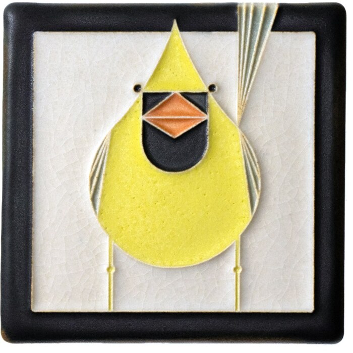 Charley Harper Store | Yellow Cardinal Tile - Decorative Tiles ...