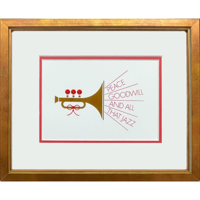 Charley Harper Store | Peace, Goodwill, and All That Jazz Framed Note ...