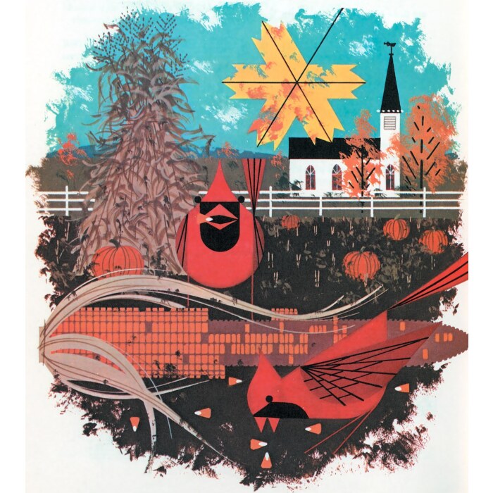 Charley Harper Store | Cardinal Cornucopia—Lithograph - Lithographs ...
