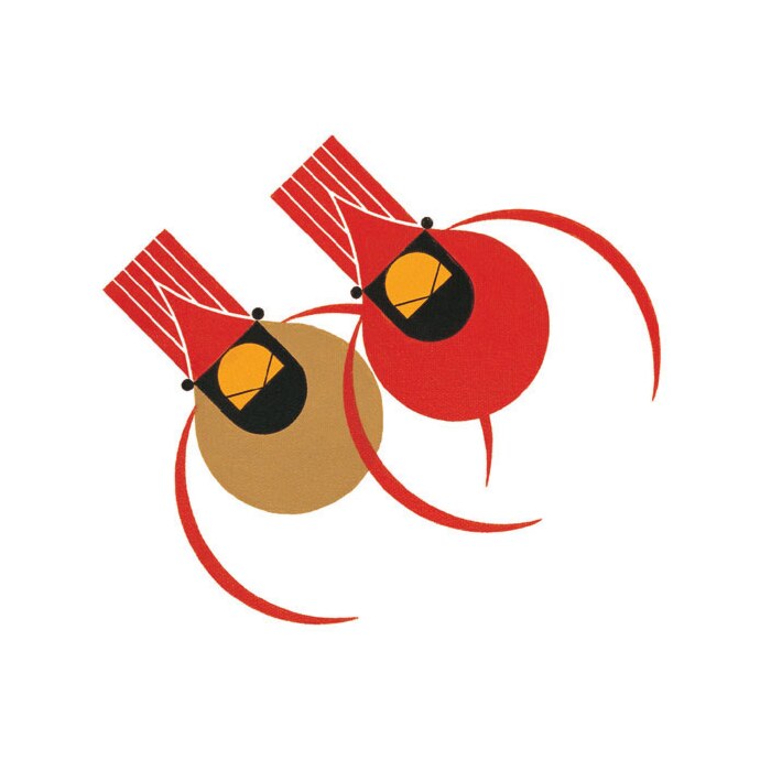 Charley Harper Store | Cardinal Couple—Lithograph - Lithographs (Open ...