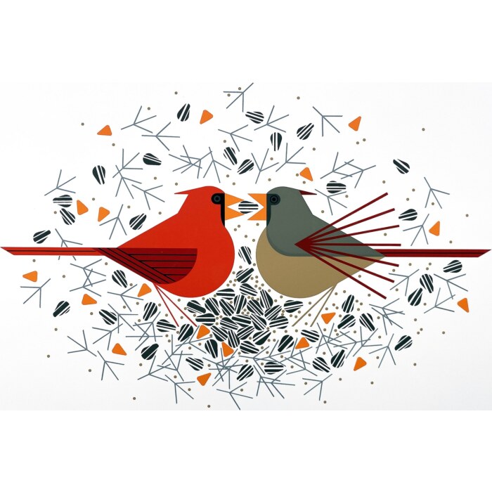 Fabulous Frames & Art | Cardinal Courtship—Serigraph Print - Serigraphs ...
