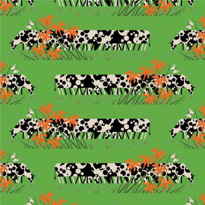 Charley Harper Store | Cow Line Poplin - Poplin - Fabrics - Products ...