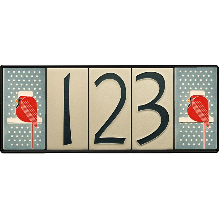 Charley Harper Store | ÷House Number Frame (4″×8″, 5 tiles ...