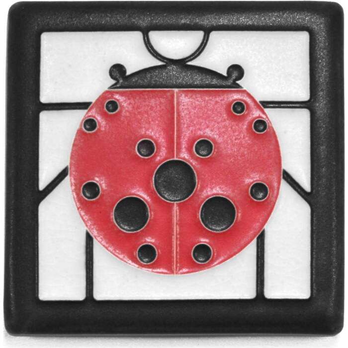 Charley Harper Store | Ladybug Tile (White with Border) | Largest ...