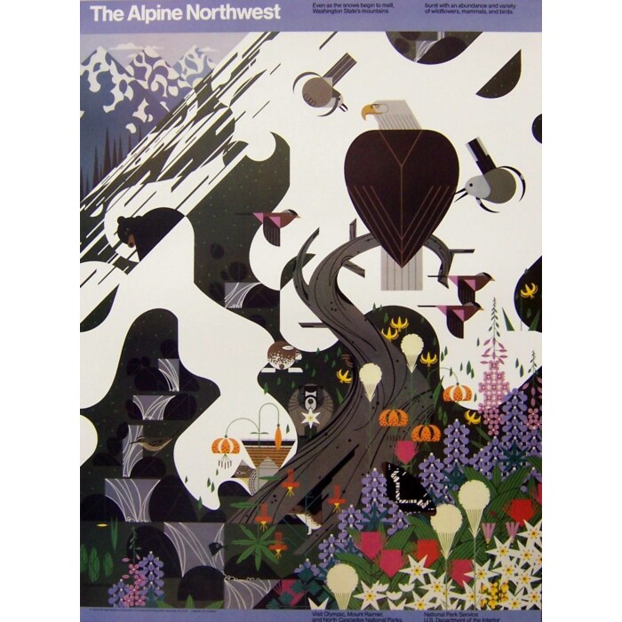 Charley Harper Store | Alpine Northwest—National Park Poster - National ...