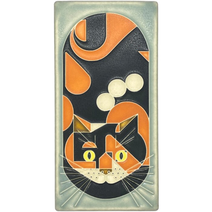 Fabulous Frames & Art | Calico Cat Tile (Storm Blue) - Decorative Tiles ...