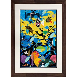 Charley Harper Store | Coral Reef—National Park Poster—Premium Framed ...