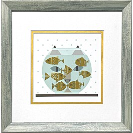 Official Charley Harper Art Studio | Fishful Thinking (Edie Harper) Mini - Framed Mini-Prints ...